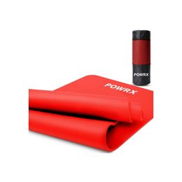 POWRX Yogamatte Gymnastikmatte Yogamatte (Rot 183x60x1cm)