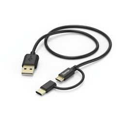 Hama 2in1-Micro-USB-Kabel mit USB-Type-C-Adapter