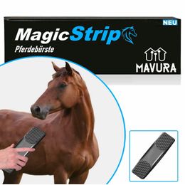 MAVURA Pferdebürste MagicStrip Pferdebürste Kardätsche Pferdekardätsche