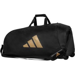 Sporttasche adidas Performance "Trolley Bag PU Combat Sports" Taschen Gr. B/H/T: 80 cm x 37 cm x 40 cm XL, goldfarben (schwarz, goldfarben) Sporttaschen