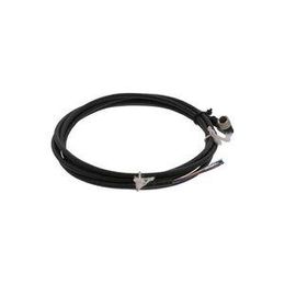Molex Nano-Change (M8) Single-Ended Cordset with Knurled Hexnut 3 Poles Female (90&deg;) to Pigtail 0.25mm&sup2; Black PVC 5m - 1200270092