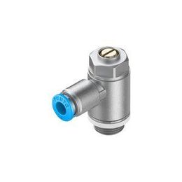 Festo Drosselventil, Schlitzschraube, G 1/4" / QS-6, 20kPa 1MPa, 400L/min - GRLA-1/4-QS-6-D