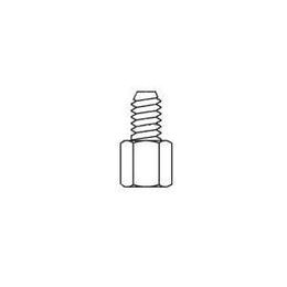 Molex FCT Knurled Thumb Screw Lock 4-40 UNC Thread 53.50mm Length Nickel-plated Brass - 172704-0159