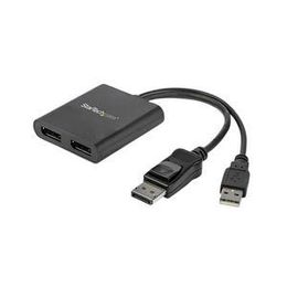 StarTech.com Multi-Port-Adapter, DisplayPort-Stecker - DisplayPort-Buchse, Schwarz - MSTDP122DP