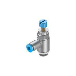 Festo Drosselventil, Rändelschraube, G 1/4" / QS-8, 20kPa 1MPa, 475L/min - GRLA-1/4-QS-8-RS-D