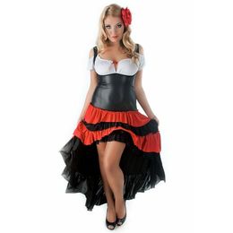 Andalea Vokuhila-Kleid Vokuhila Kleid aus Sexy Work Kollektion langes asymmetrisches Partykleid Wetlook-Chemise