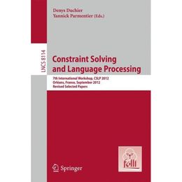Springer Berlin Heidelberg Constraint Solving and Language Processing, Kartoniert (TB)