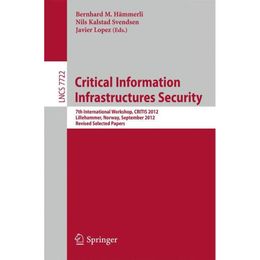 Springer Berlin Heidelberg Critical Information Infrastructures Security, Kartoniert (TB)