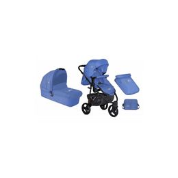 Lorelli Kinderwagen 2 in 1 Monza, EVA-Reifen, Babywanne, Sportsitz blau