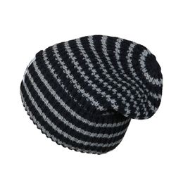 Color Kids - Strick-Beanie STRIBE in total eclipse, Gr.50