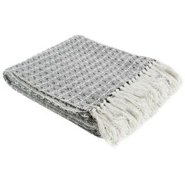 Tendances Ethnisches Plaid aus 100% gepunkteter Baumwolle 120 x 150 cm