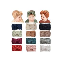 MAGICSHE Haarband Stirnband Baby Mädchen Haarband Schleife 12 Stück Haarschleife