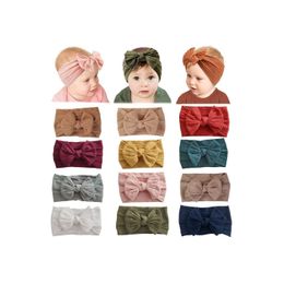 MAGICSHE Haarband Stirnband Baby Mädchen Haarband Schleife 12 Stück Haarschleife
