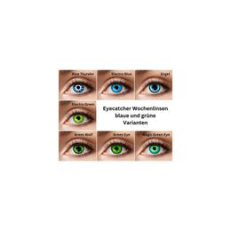 Eyecatcher Farblinsen Wochenlinsen Motivlinsen blaue und grüne Varianten