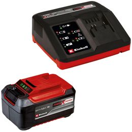 Einhell PXC-Starter-Kit 5,2Ah & 4A Fastcharger Akku (18,0 V), inklusive Schnellladegerät, rot|schwarz