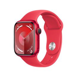 Apple Watch Series 9 GPS 41 mm Smartwatch Aluminium Fluorelastomer, 150 - 200 mm, (PRODUCT) RED