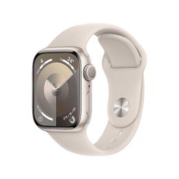 Apple Watch Series 9 GPS 41 mm Smartwatch Aluminium Fluorelastomer, 130 - 180 mm, Polarstern