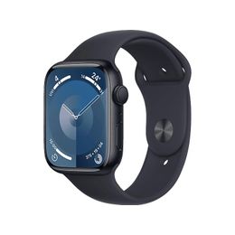 Apple Watch Series 9 GPS 45 mm Smartwatch Aluminium Fluorelastomer, 160-210 mm, Mitternacht
