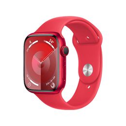 Apple Watch Series 9 GPS 45 mm Smartwatch Aluminium Fluorelastomer, 150 - 200 mm, (PRODUCT) RED