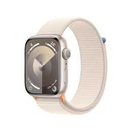 Apple Watch Series 9 GPS 45 mm Smartwatch Aluminium Textil Carbon Neutral, 130 - 200 mm, Polarstern