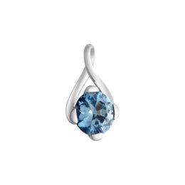 Vivance Kettenanhänger »925-Sterling Silber rhodiniert« () weiß + blau one-size Edler Anhänger aus 925/- Silber rhodiniert