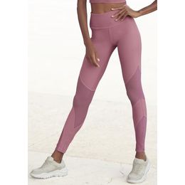 active by Lascana LASCANA ACTIVE Leggings pink Gr. 32/34 für Damen. Mit Logodruck. Figurbetont