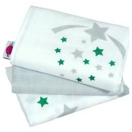 Mullwindeln "Stars" 70x70 cm 3er Pack Sterne grau