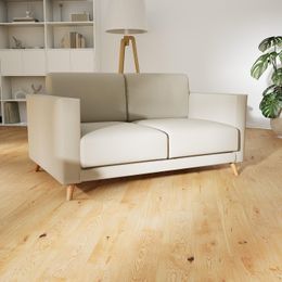 MYCS Sofa Cremebeige - Moderne Designer-Couch: Hochwertige Qualität, einzigartiges Design - 145 x 75 x 98 cm, Komplett anpassbar