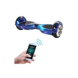 ROBWAY W1 Hoverboard für Erwachsene und Kinder, 6,5 Zoll, Self-Balance, Bluetooth, App, 700 Watt, LEDs (Space Blue)