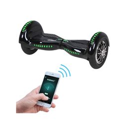 ROBWAY W3 Hoverboard für Erwachsene und Kinder, 10 Zoll Self-Balance-Scooter, Bluetooth, App, 800 Watt (Schwarz)