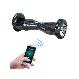 ROBWAY W2 Hoverboard für Erwachsene und Kinder, 8 Zoll, Self-Balance-Funktion, Bluetooth, App, LEDs (Carbon)