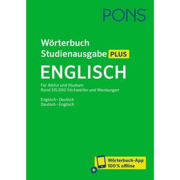 PONS Wörterbuch Studienausgabe Plus Englisch, m. Buch, m. Online-Zugang, Gebunden