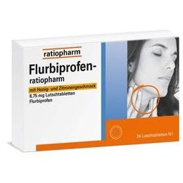 ratiopharm FLURBIPROFEN-ratio.m.Honig-u.Zitroneng.8,75mg Lut. 24 St