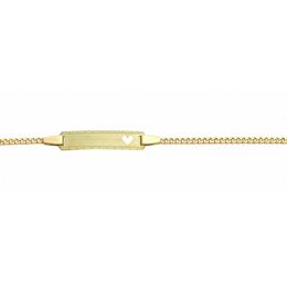 Adelia´s Adelia´s Goldarmband 585 Gold Flach Panzer Armband 14 cm, 585 Gold Goldschmuck für Damen, goldfarben