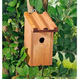 Dekoleidenschaft - Nistkasten aus Holz mit Tür, Vogelhäuschen, Vogelhaus