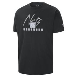 Brooklyn Nets Courtside Statement Edition Jordan Max90 NBA-T-Shirt für Herren - Schwarz