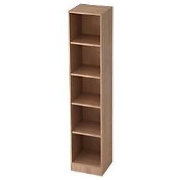 Hammerbacher Bücherregal Holz 4 406 x 400 x 2.004 mm Nussbaum Mit Aufbau