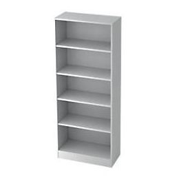 Hammerbacher Holz Bücherregal 4 Fachböden 800 x 400 x 2.004 mm Weiß