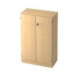 Hammerbacher Schrank Melamin 2 Fachböden 800 x 420 x 1.270 mm Ahorn Braun