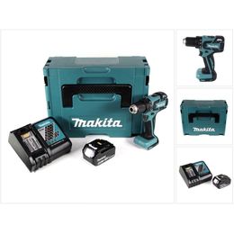 Makita Säulenbohrmaschine DDF 459 RM1J Akku Bohrschrauber 18V 45Nm im Makpac + 1x 4