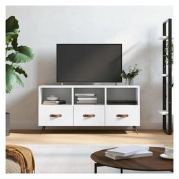 furnicato TV-Schrank Weiß 102x36x50 cm Holzwerkstoff