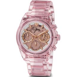 Multifunktionsuhr Guess "GW0650L4" Armbanduhren rosa Damen Quarzuhren