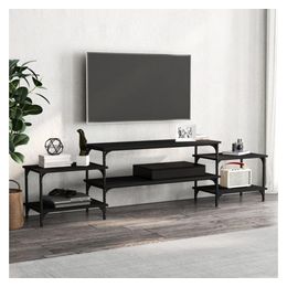 furnicato TV-Schrank Schwarz 197x35x52 cm Holzwerkstoff