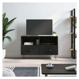 furnicato TV-Schrank Schwarz 80x36x50 cm Holzwerkstoff