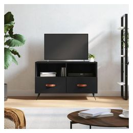 furnicato TV-Schrank Schwarz 80x36x50 cm Holzwerkstoff