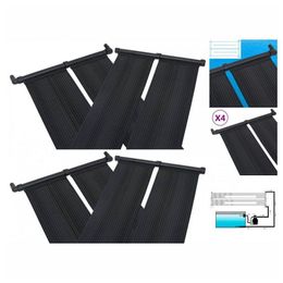 vidaXL Pool-Wärmepumpe Solar-Panel Poolheizung 4 Stk 80x310 cm