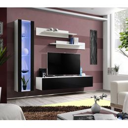 JVmoebel Wohnzimmer-Set Luxus Set 4tlg Designer Wohnwand Wohnzimmermöbel TV Ständer