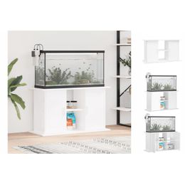 vidaXL Aquariumunterschrank Aquariumständer Hochglanz-Weiß 101x41x58 cm Holzwerkstoff Aquarium Unt