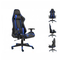 vidaXL Bürostuhl Gaming-Stuhl Drehbar Blau PVC