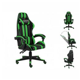 vidaXL Bürostuhl Gaming-Stuhl Schwarz und Grün Kunstleder Gaming Sessel Computerstuhl